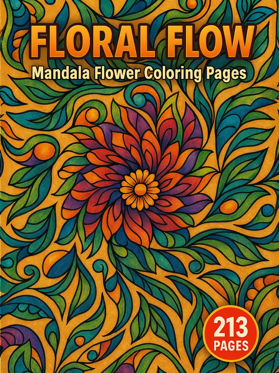 Floral Flow – 213 Mandala Flower Coloring Pages | Backyard Coloring