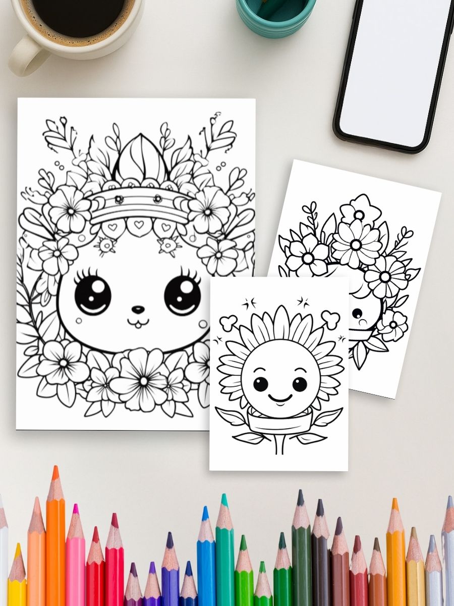 Kawaii Cuties – 130 Adorable Everyday Object Coloring Pages | Backyard ...